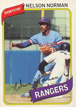 Nelson Norman baseball card - 1980s Baseball