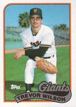 Trevor Wilson 1989 baseball card - 1980s Baseball