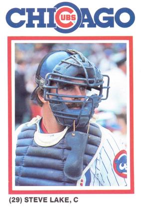 Steve Lake 1986 baseball card - 1980s Baseball
