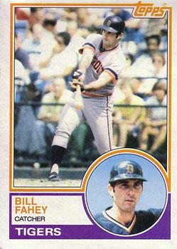 Bill Fahey 1983 Topps Baseball Card - 1980s Baseball