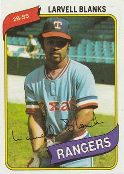 Larvell Blanks 1980 Topps Baseball Card - 1980s Baseball