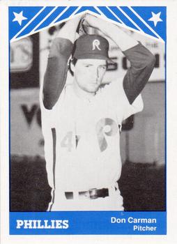 Don Carman 1983 minor league baseball card - 1980s Baseball