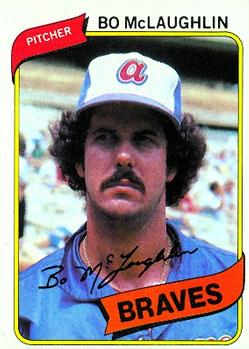 Bo McLaughlin 1980 Topps Baseball Card - 1980s Baseball