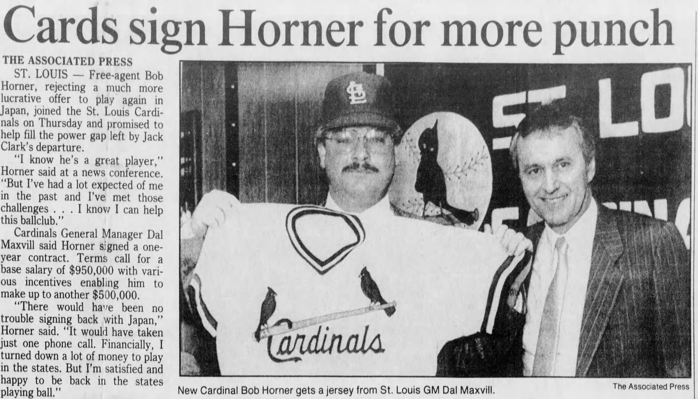 Bob_Horner_signs - 1980s Baseball